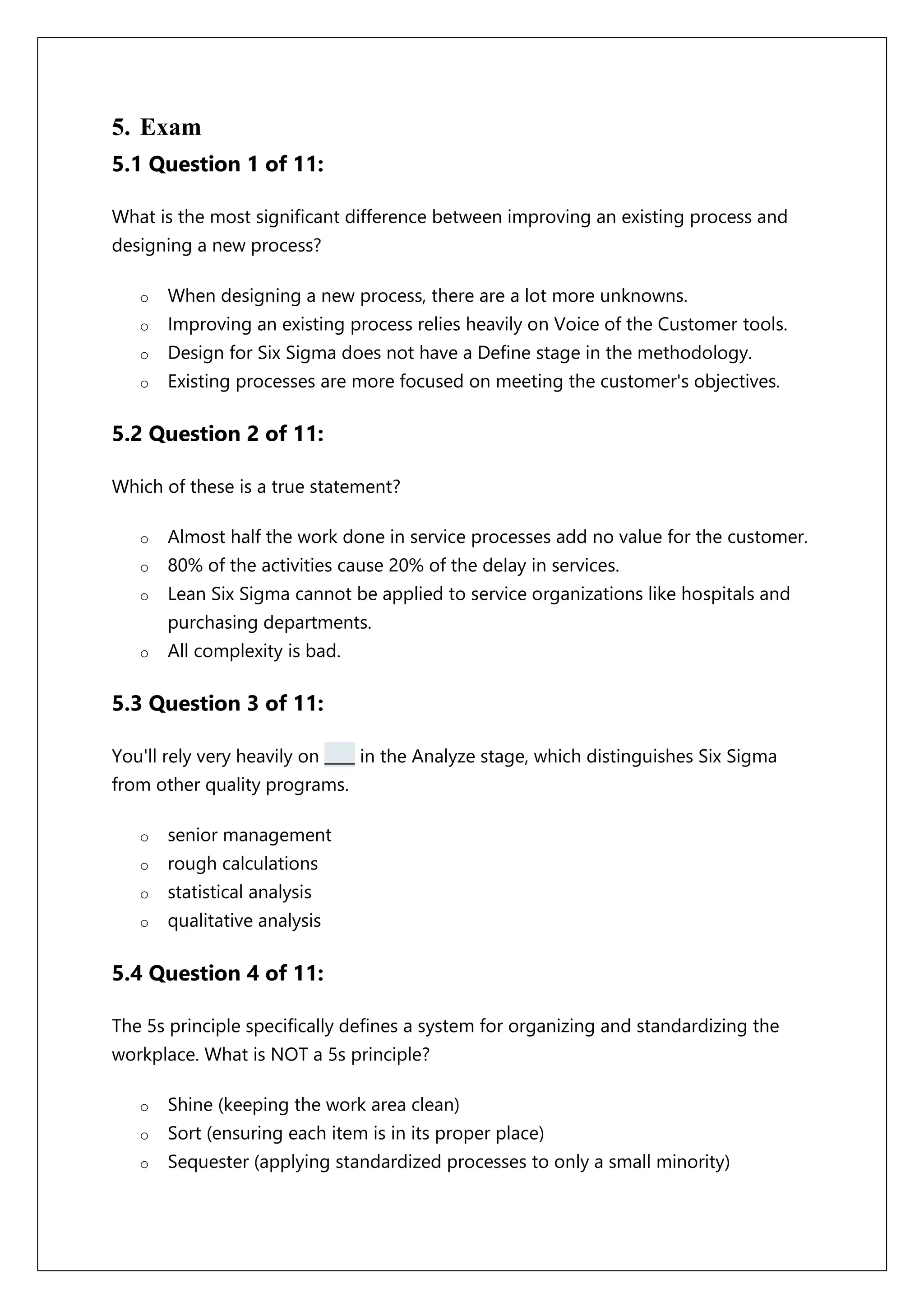 Lean Six Sigma Foundations | PDF