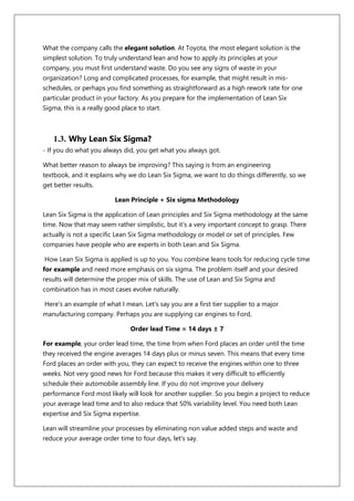 Lean Six Sigma Foundations | PDF