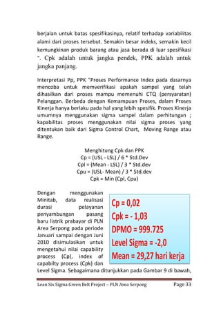 Lean six sigma green belt project at pln area serpong | PDF