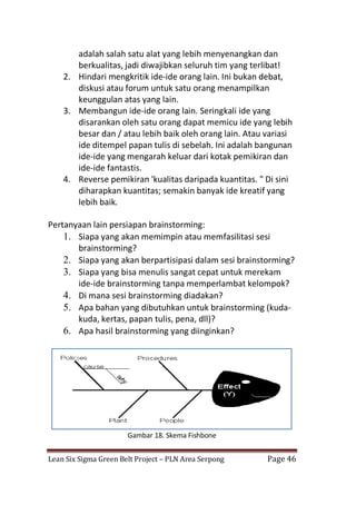 Lean six sigma green belt project at pln area serpong | PDF