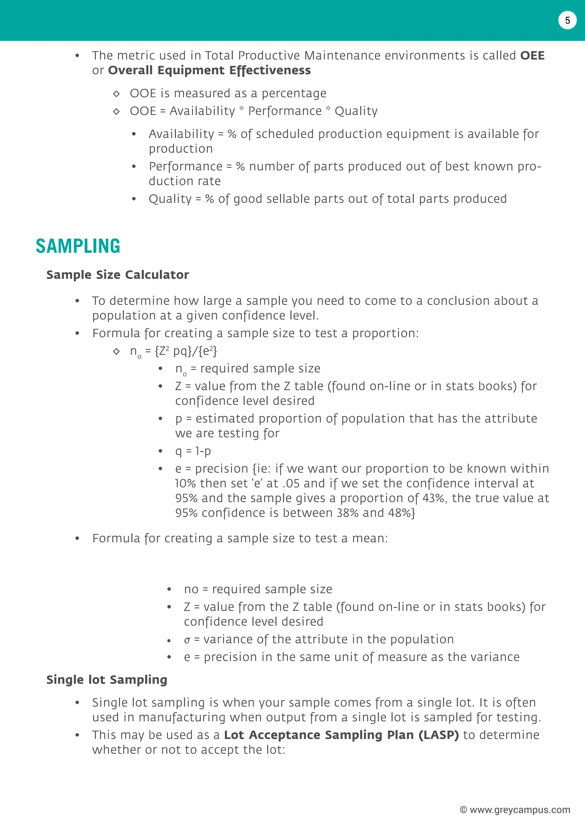 lean six sigma green belt cheat sheet.pdf
