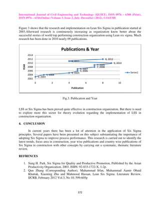 Lean six sigma in construction a literature | PDF