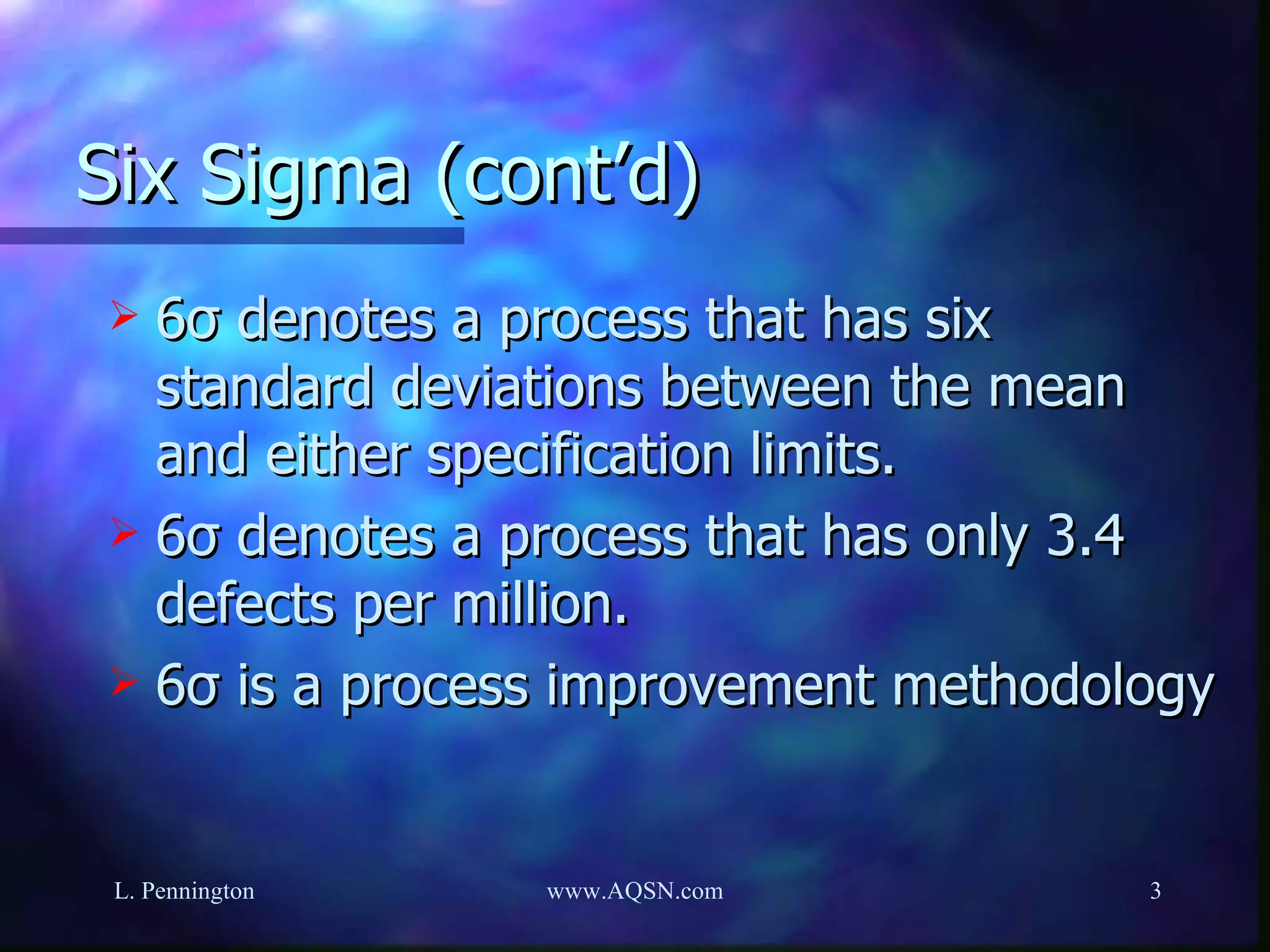 Lean Six Sigma Leadership 062507 | PPT