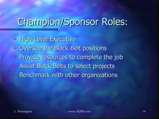 Lean Six Sigma Leadership 062507 | PPT