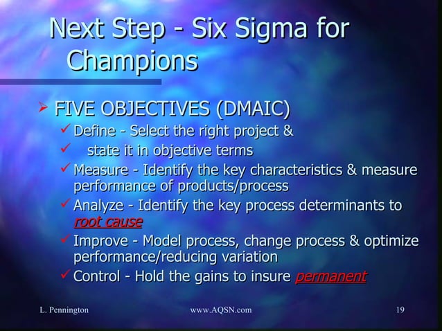 Lean Six Sigma Leadership 062507 | PPT