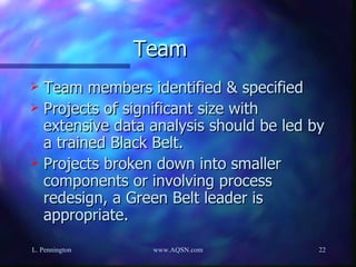 Lean Six Sigma Leadership 062507 | PPT