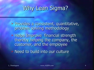 Lean Six Sigma Leadership 062507 | PPT
