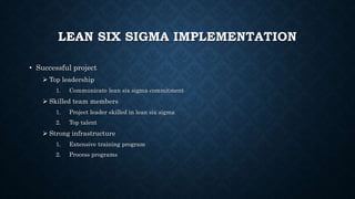 Lean Six Sigma Foundations | PPTX