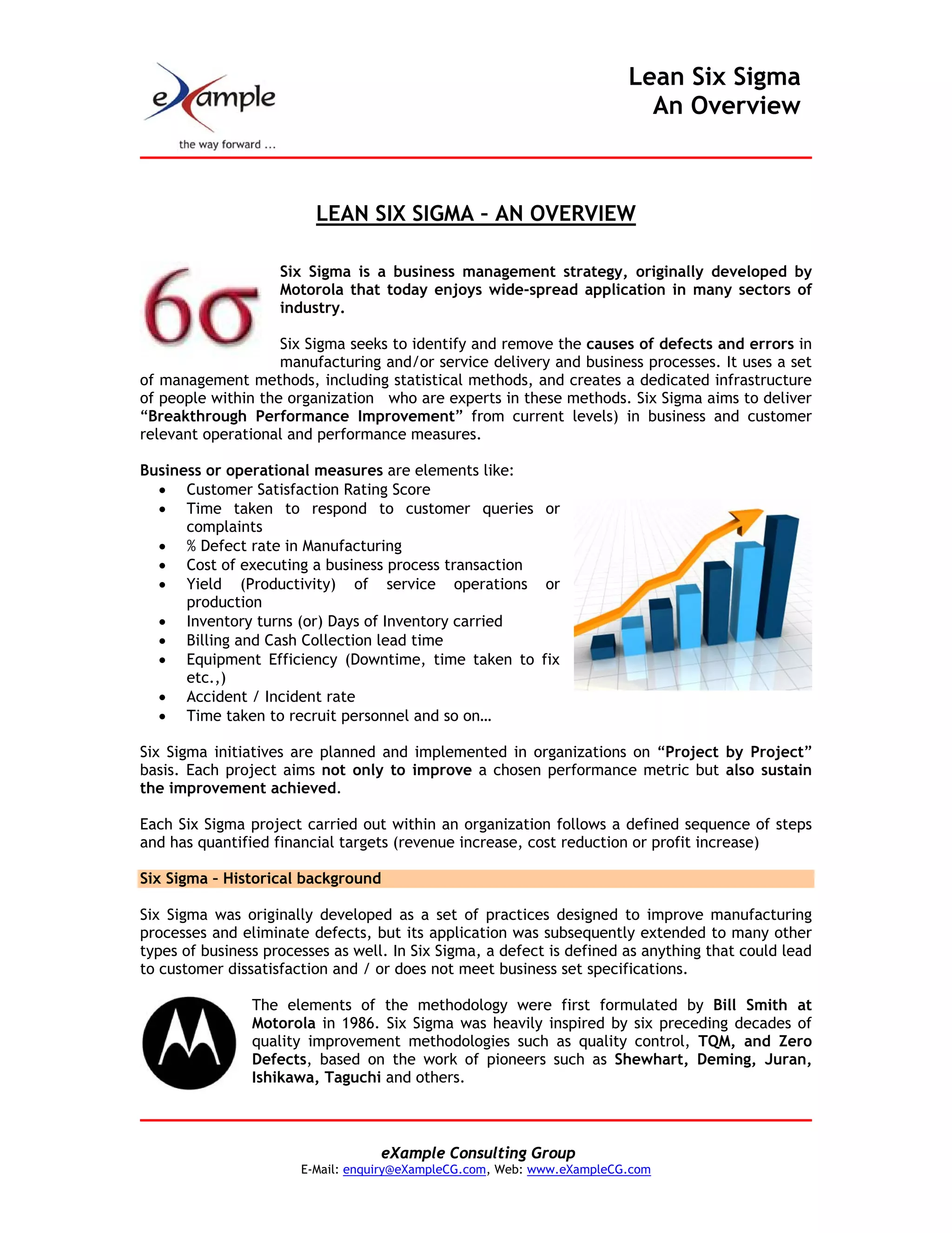 Lean Six Sigma Overview | PDF | Mechanical and Industrial Engineering Industry | Industries