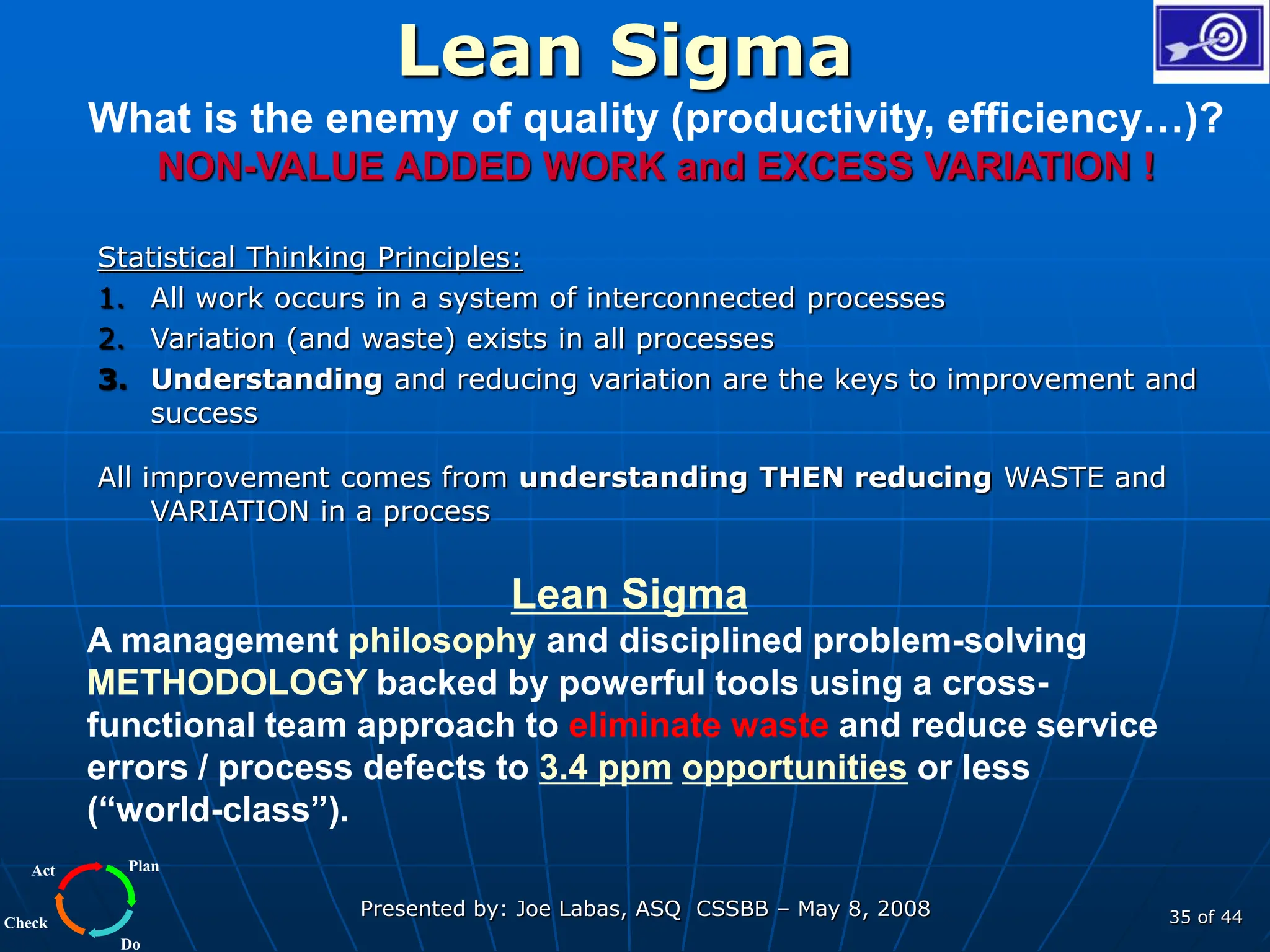 LEAN SIX SIGMA Presentation Slide Deck Interesting | PPT