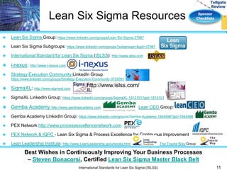Lean six sigma tollgate checklists | PPTX