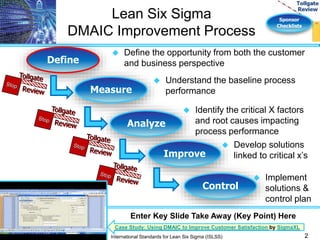 Lean six sigma tollgate checklists | PPTX