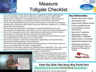 Lean six sigma tollgate checklists | PPTX