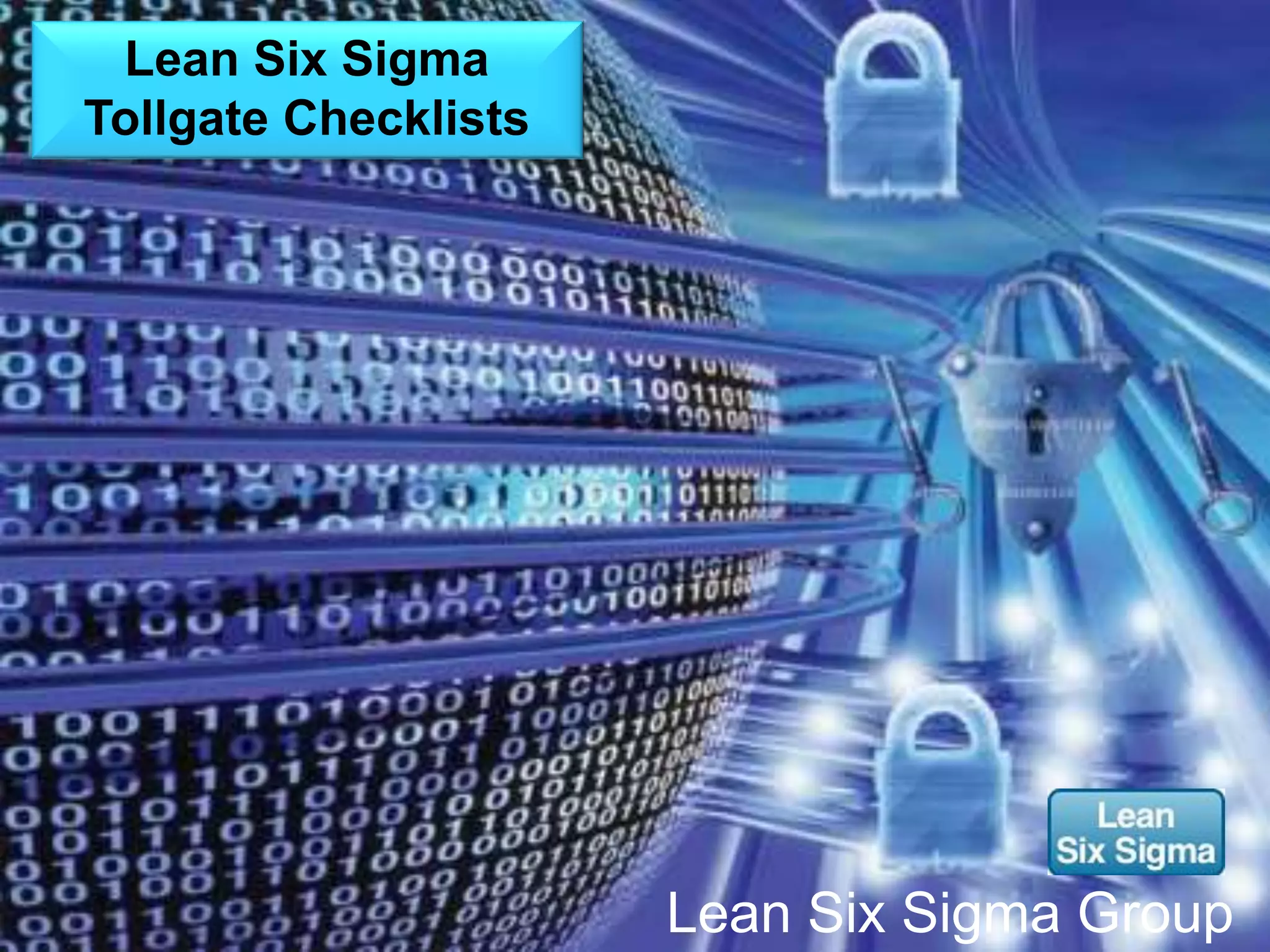 Lean six sigma tollgate checklists | PPTX