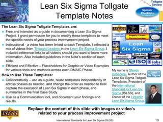 Lean six sigma tollgate checklists | PPTX