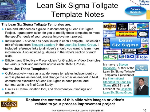 Lean six sigma tollgate checklists | PPTX