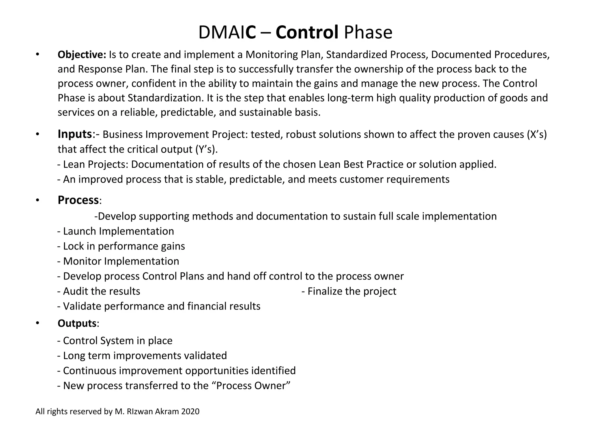 Lean Six Sigma is a management approach that aims to improve ...