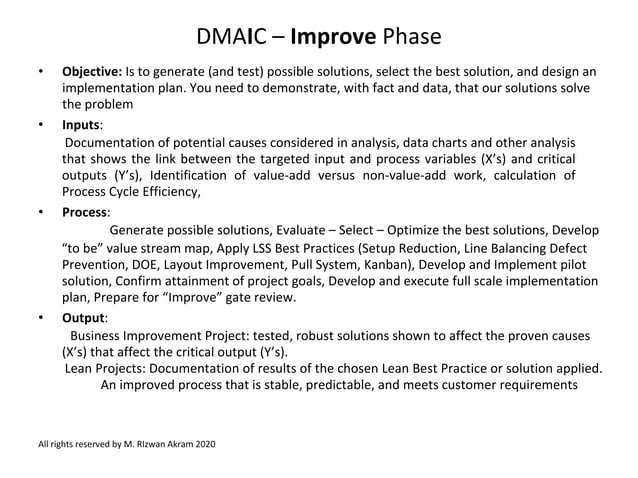 Lean Six Sigma is a management approach that aims to improve ...