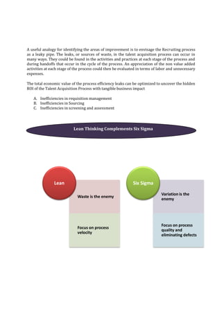 Lean six sigma tools in the hiring process | PDF