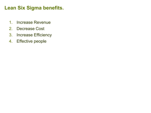 Lean six sigma Yellow Belt Complete training | PPTX