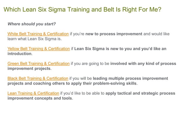 Lean six sigma Yellow Belt Complete training | PPTX