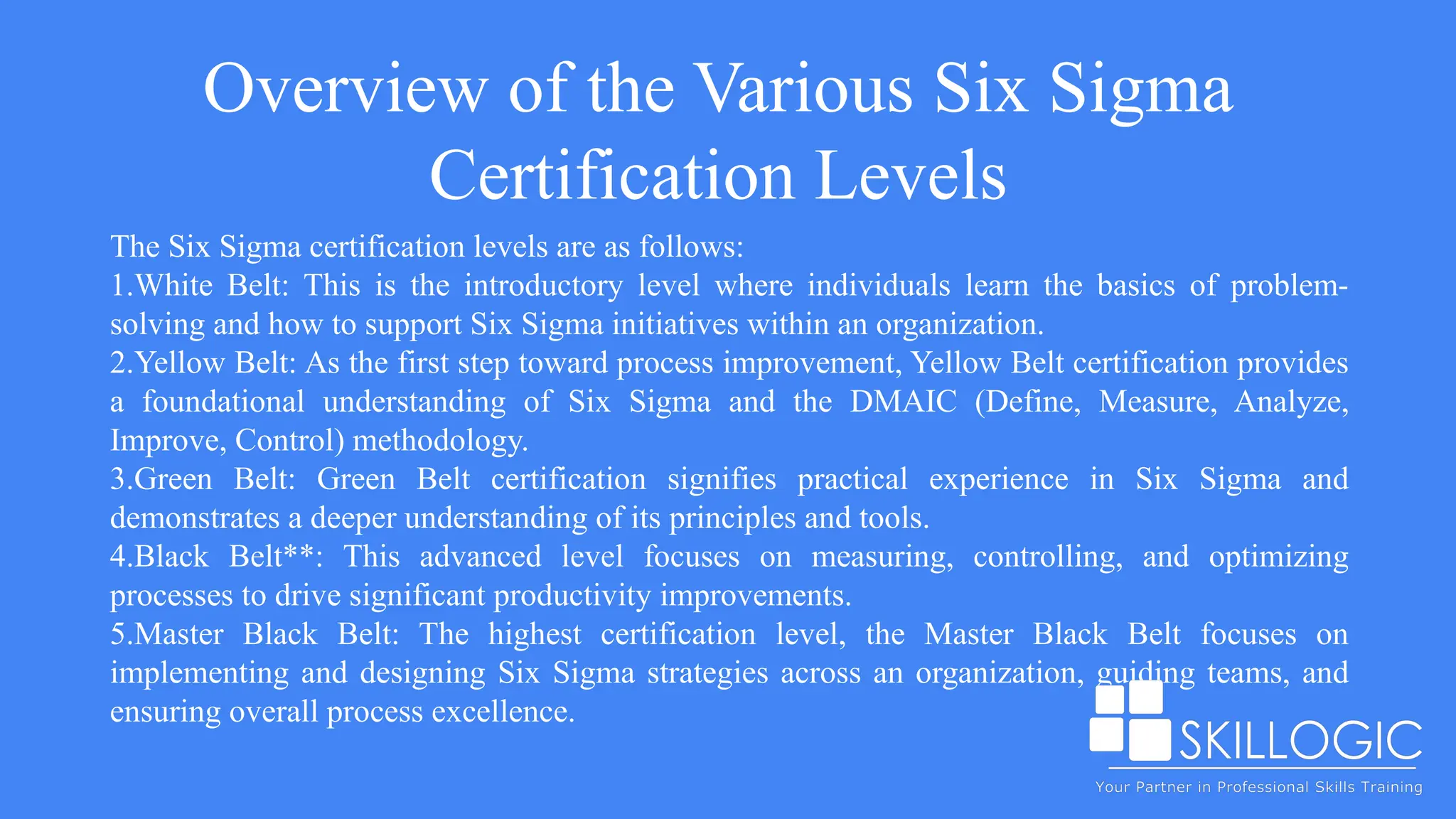 Lean Six Sigma Training Course in Indore. | PPT