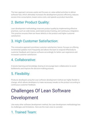 Lean Software Development: A Complete Guide | PDF