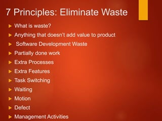 Lean software development and scrum model | PPTX | Technology & Computing