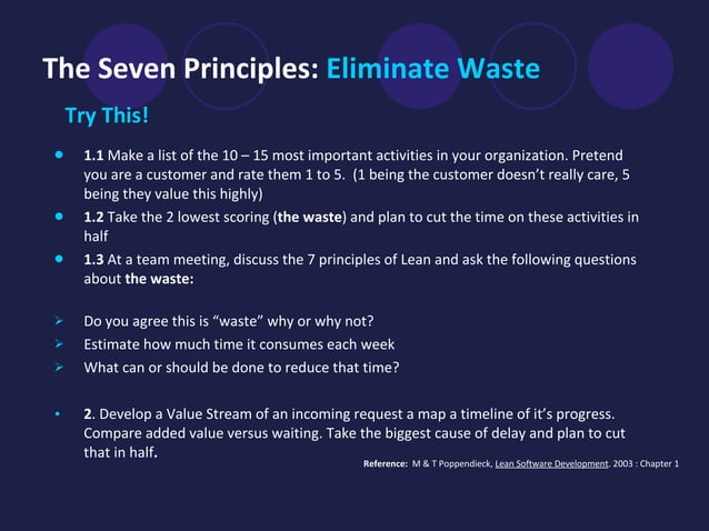 Lean Software Development Principles | PPT | Business | Business and ...