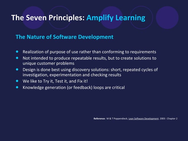 Lean Software Development Principles | PPT | Business | Business and ...