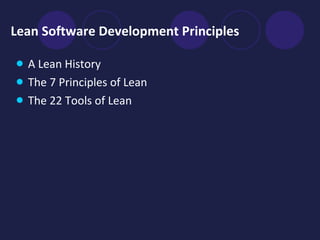 Lean Software Development Principles | PPT