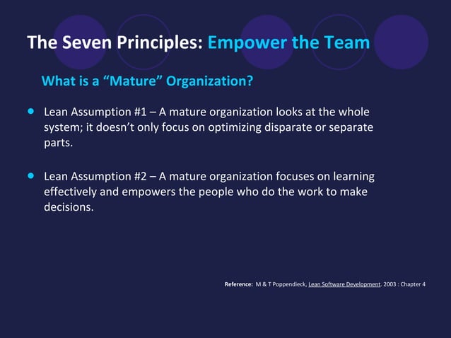 Lean Software Development Principles | PPT | Business | Business and ...