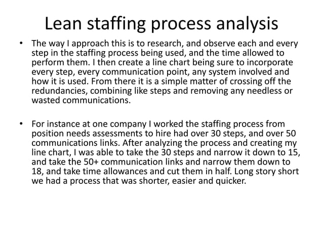 Lean – staffing style | PPT