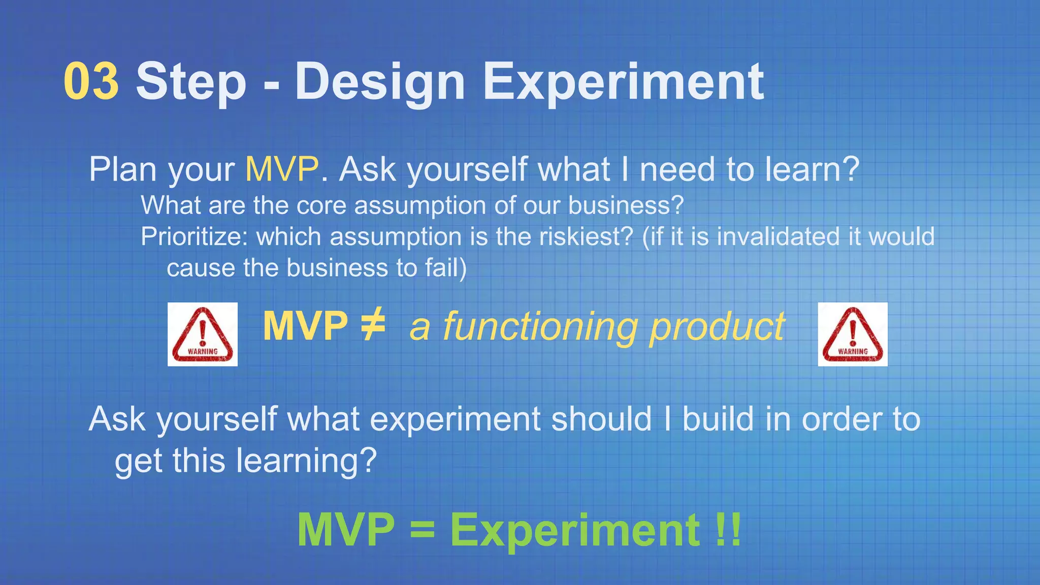 Lean Startup Machine Napoli Experiment Board | PPT