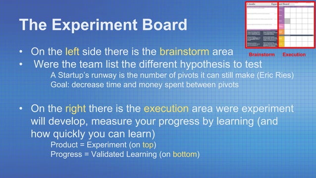 Lean Startup Machine Napoli Experiment Board | PPT