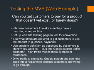 Lean Startup Victoria 02 Testing Value Proposition | PPTX | Marketing ...