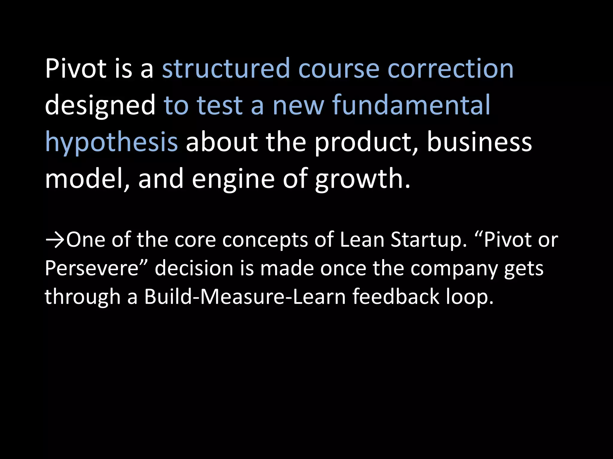 Lean startup - what is pivot | PDF