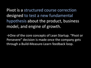 Lean startup - what is pivot | PDF