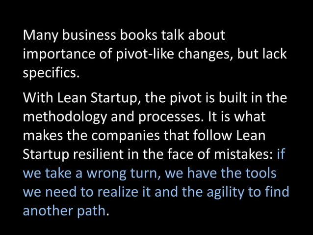 Lean startup - what is pivot | PDF