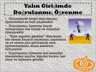 Lean startup yalin girisim giris | PDF
