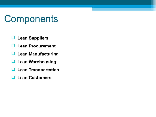 Lean Supply Chains Sample | PPT | Logistics | Business