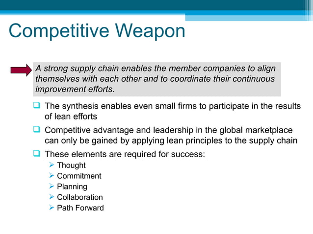 Lean Supply Chains Sample | PPT | Logistics | Business