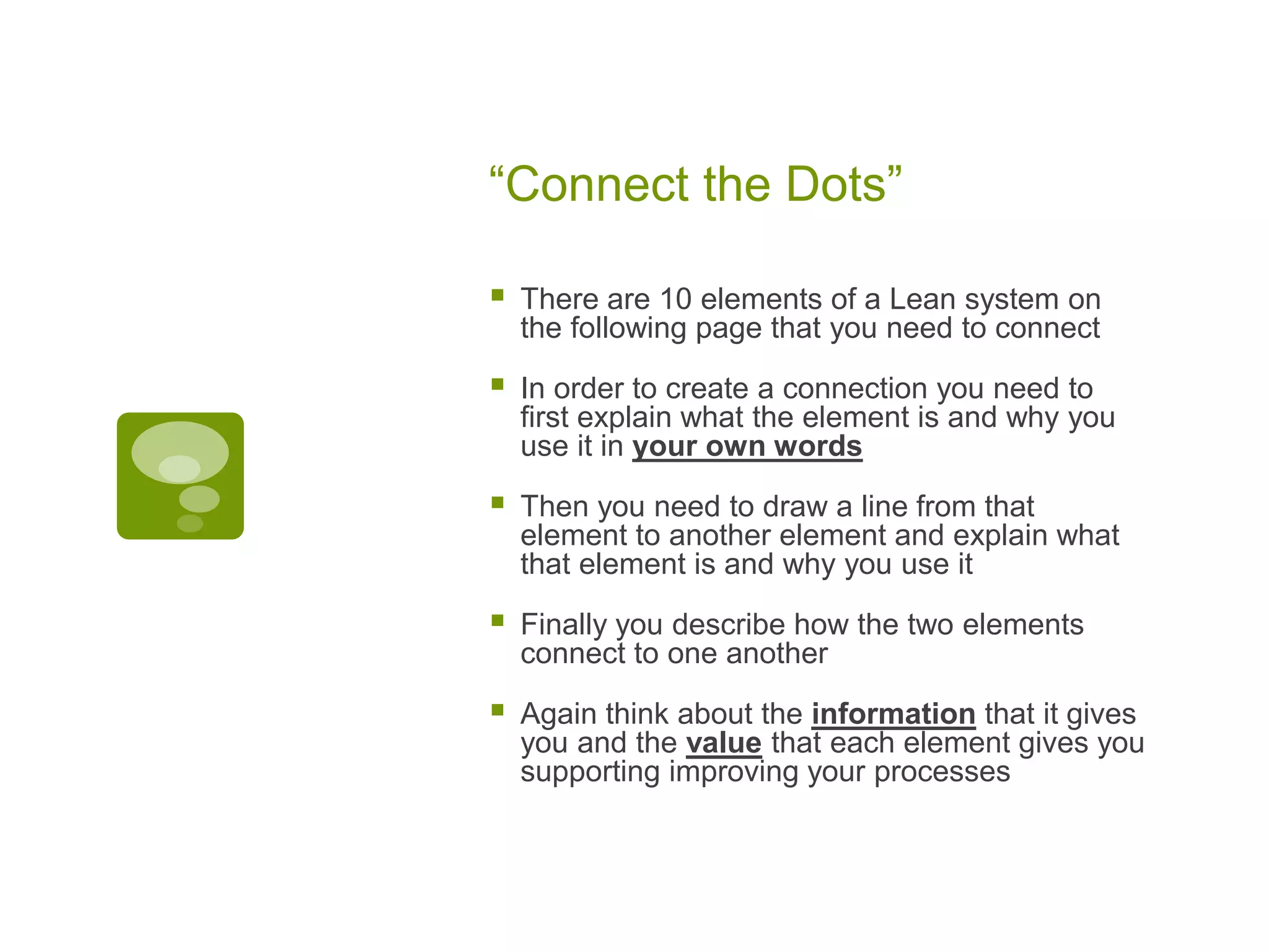 Lean system "Connect the Dots" game | PPTX