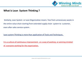 Holistic Lean system thinking approach for business profitability | PPT