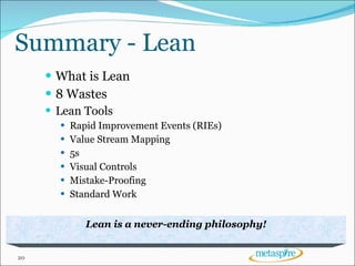 Core Lean Tools | PPT