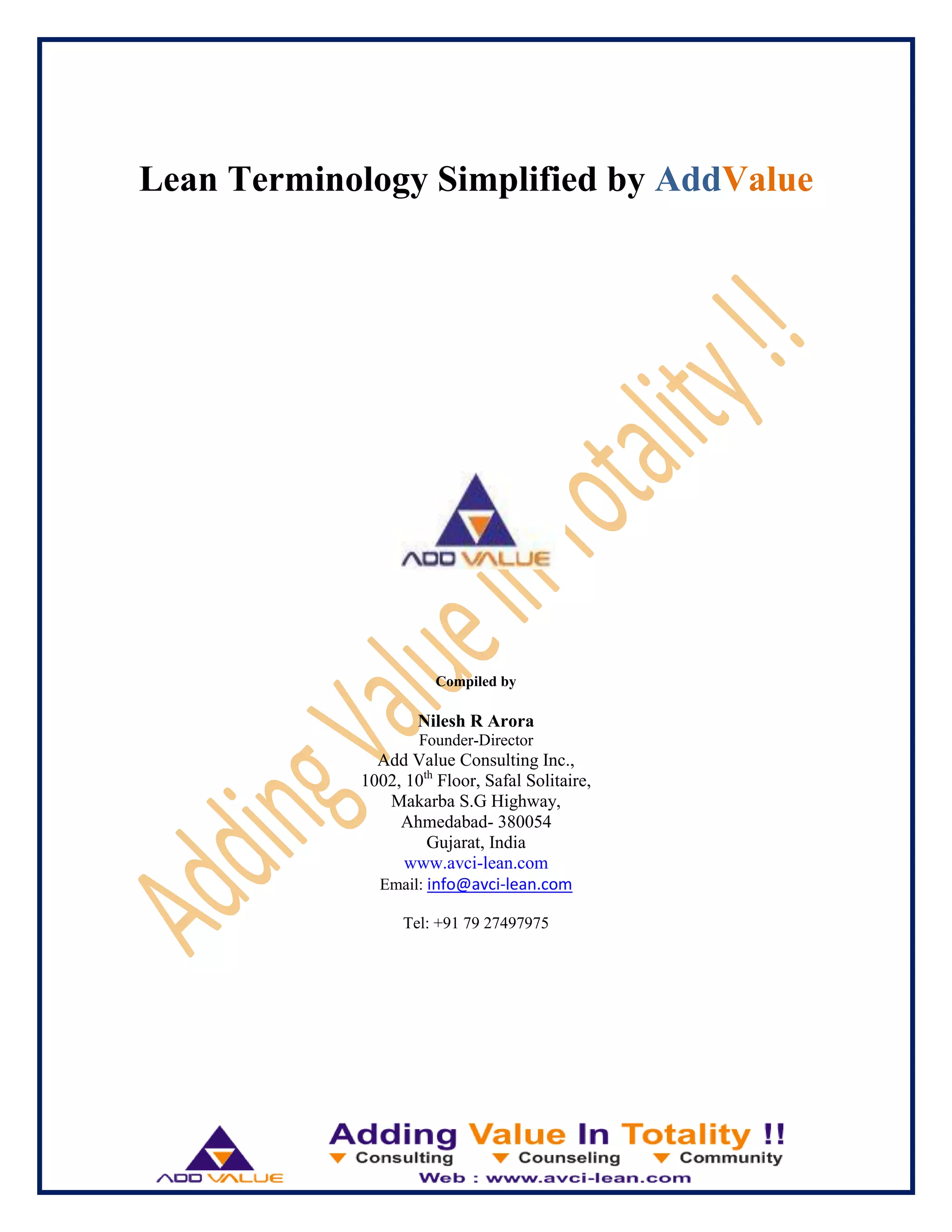 Lean Terminology | PDF