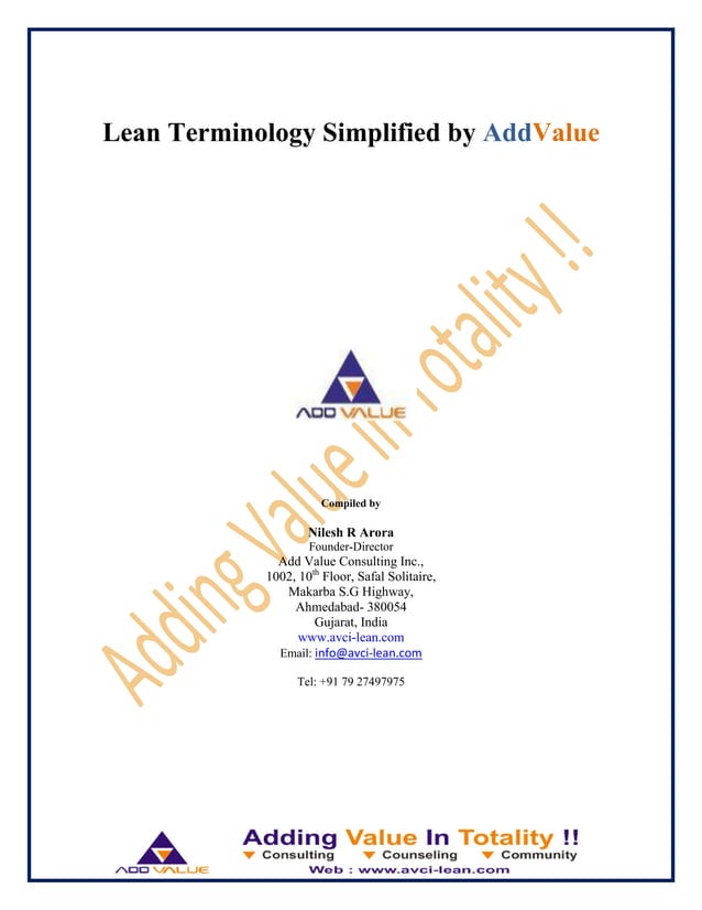 Lean Terminology | PDF