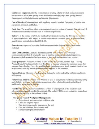 Lean Terminology | PDF