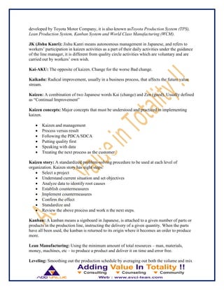 Lean Terminology | PDF