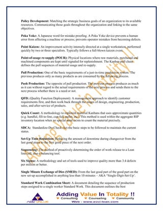 Lean Terminology | PDF